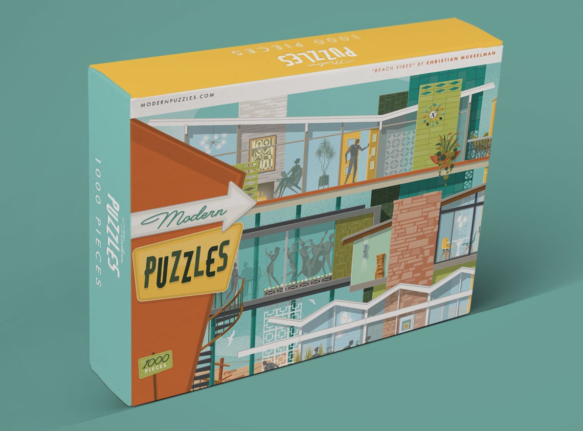 Modern Puzzles: Beach Vibes - 1,000 Piece Puzzle | Modern Puzzles