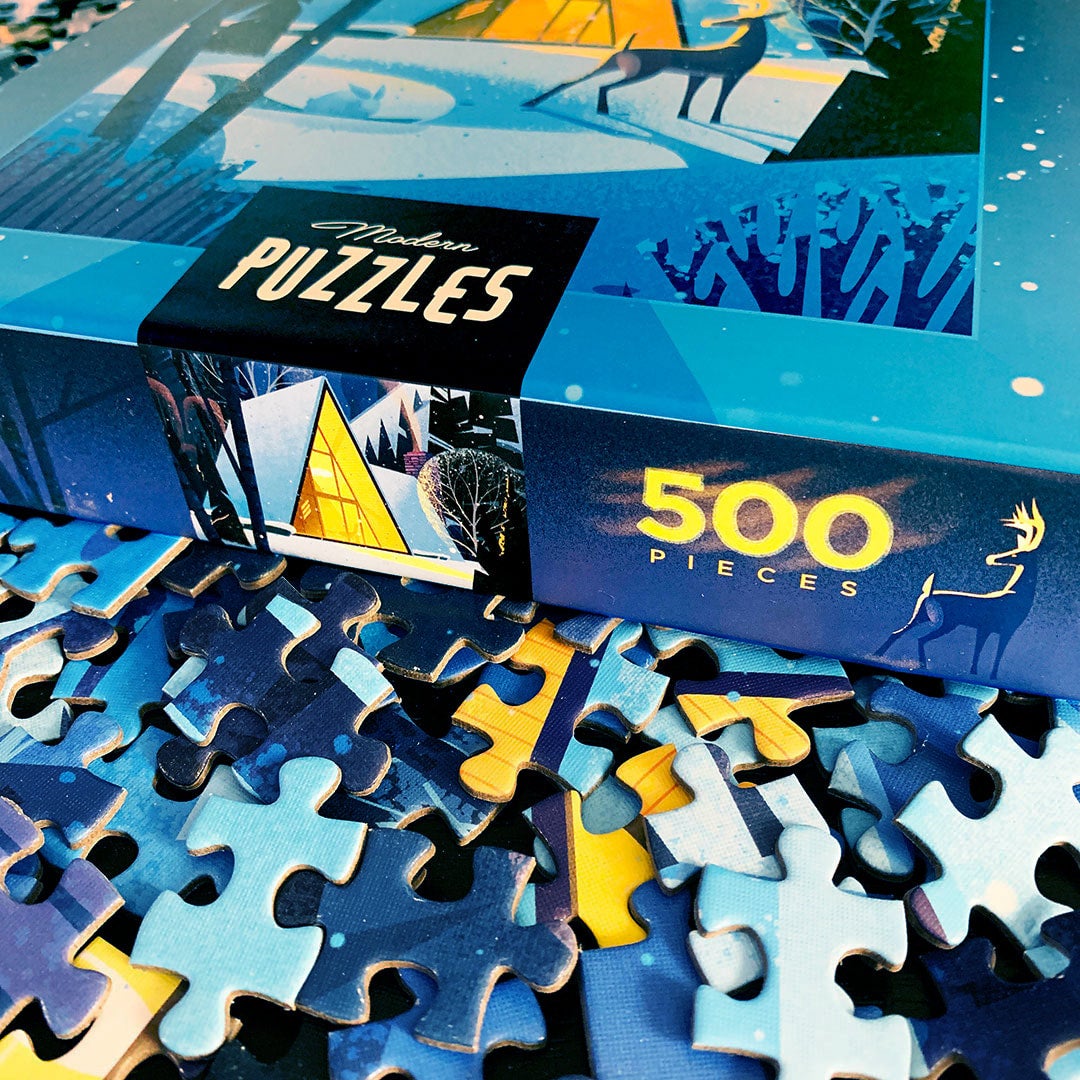 Modern Puzzles | Frost & Fire | 500pc Modern Jigsaw Puzzle | Modern Puzzles