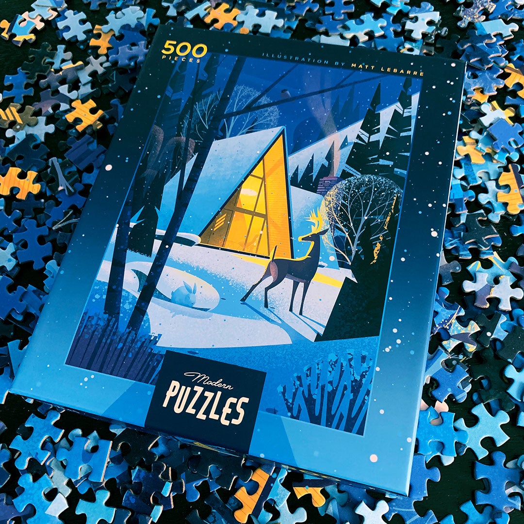 Modern Puzzles | Frost & Fire | 500pc Modern Jigsaw Puzzle | Modern Puzzles